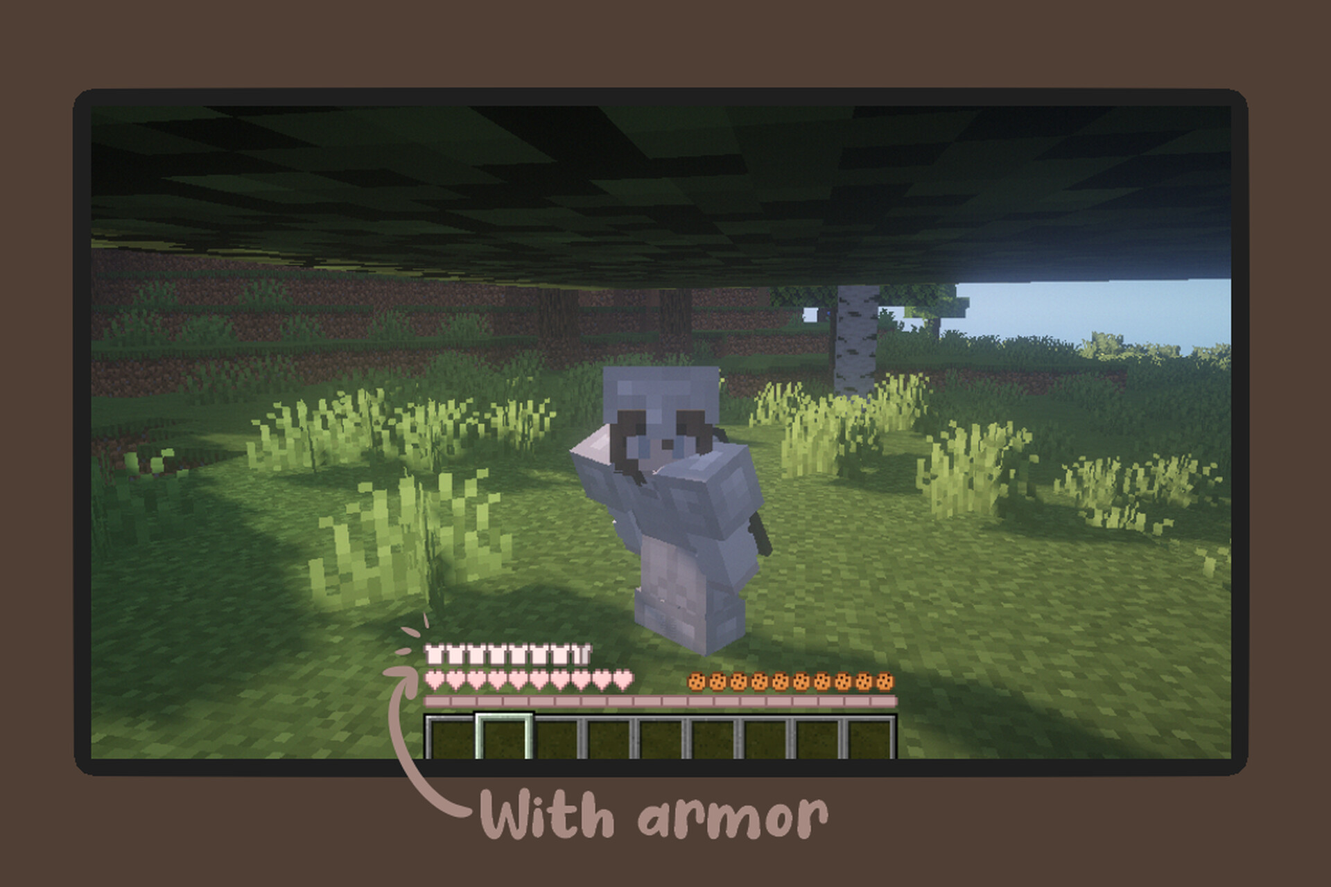 Pastel Cookie Hotbar HUD Minecraft Texture Pack