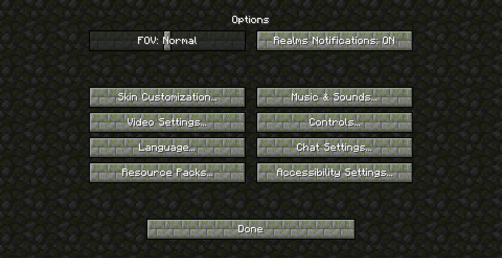 Mossy Menu MINCERAFT [GUI] Minecraft Texture Pack