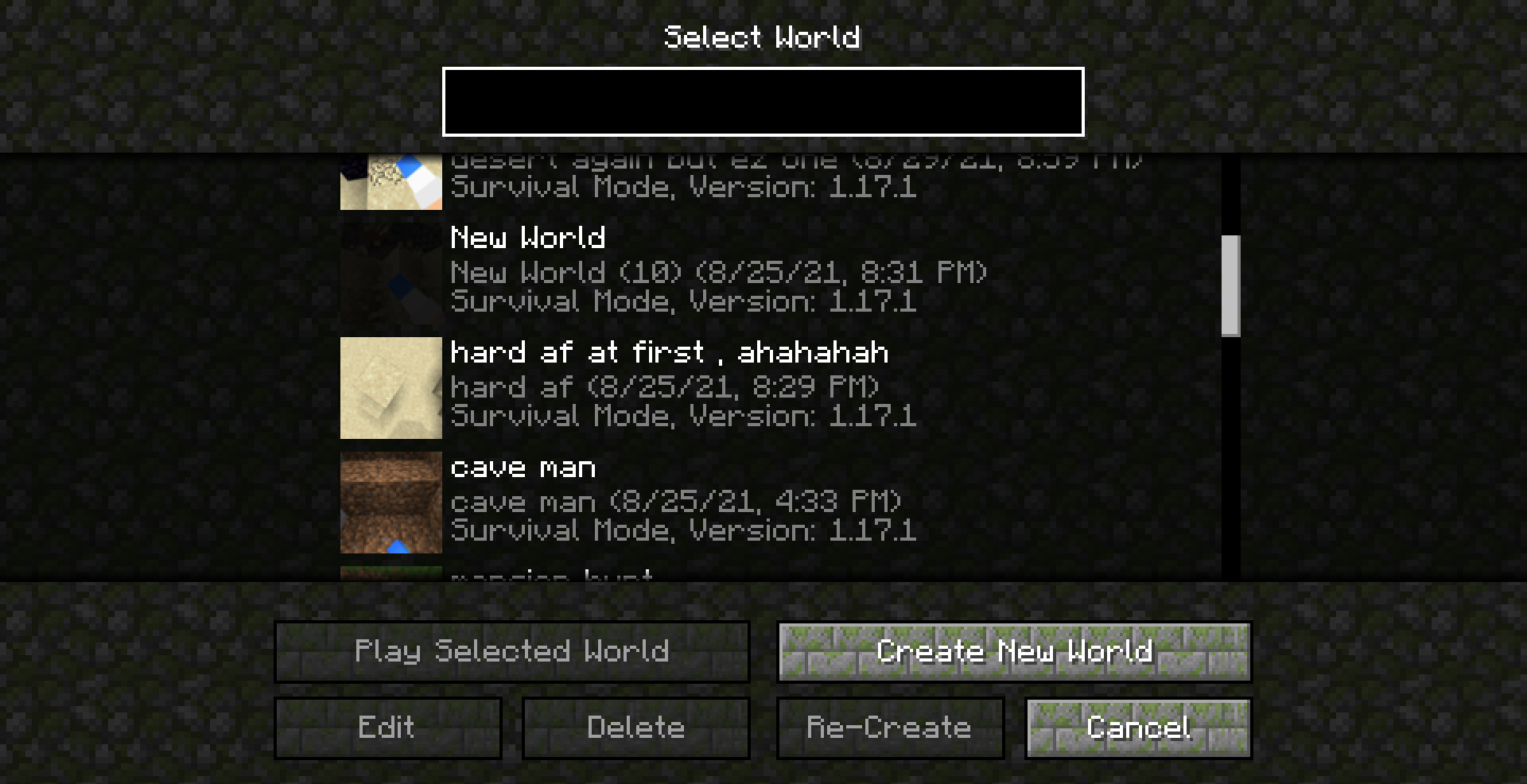 Mossy Menu MINCERAFT [GUI] Minecraft Texture Pack