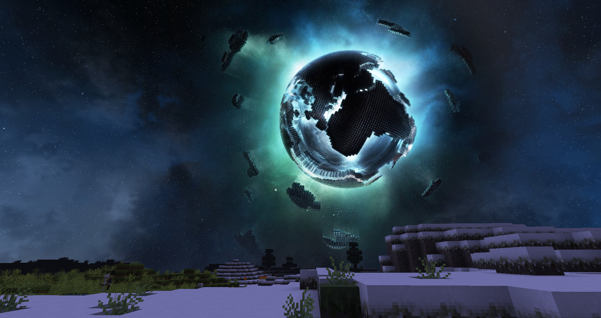 Dyson Sphere (Night Sky) Minecraft Texture Pack