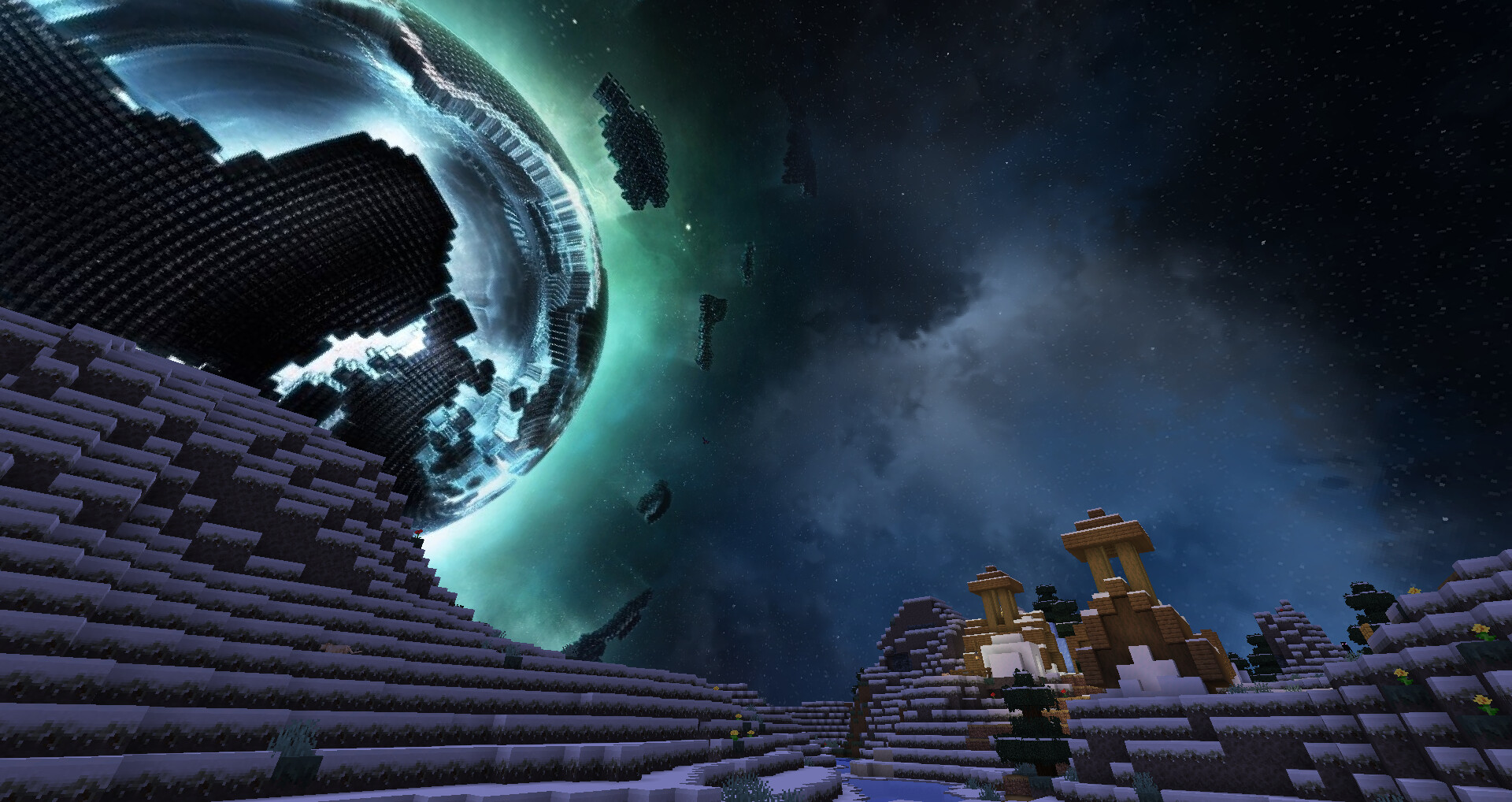 Dyson Sphere (Night Sky) Minecraft Texture Pack
