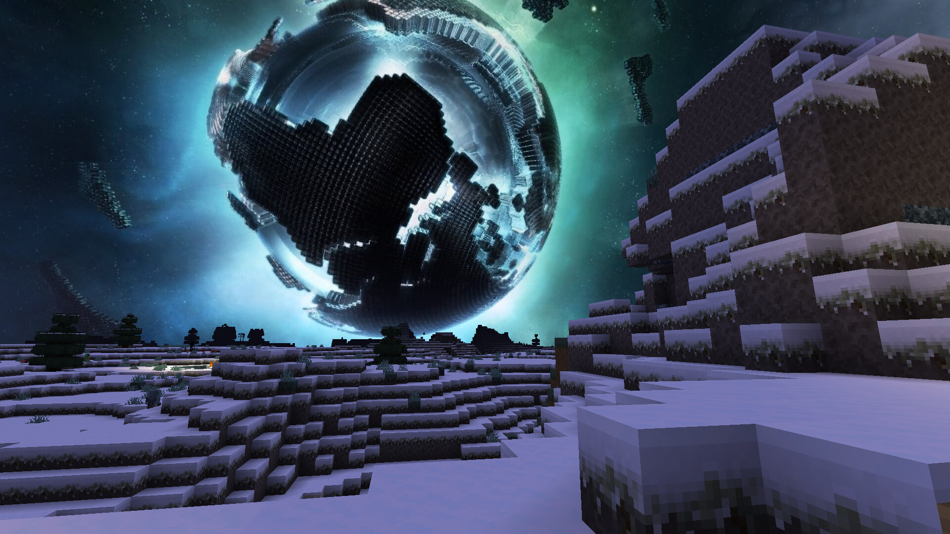 Dyson Sphere (Night Sky) Minecraft Texture Pack