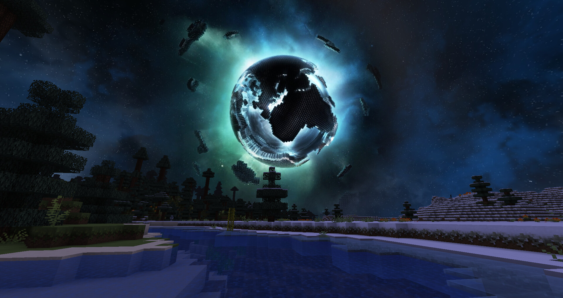 Dyson Sphere (Night Sky) Minecraft Texture Pack