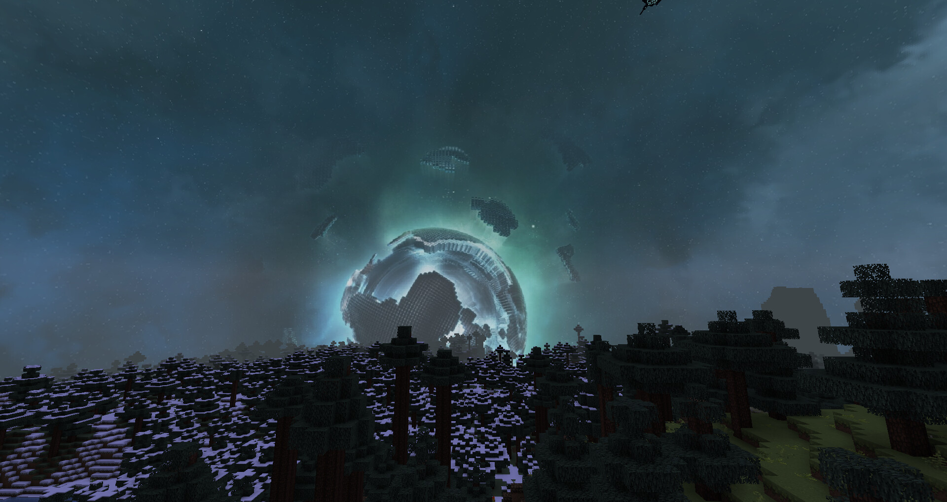 Dyson Sphere (Night Sky) Minecraft Texture Pack