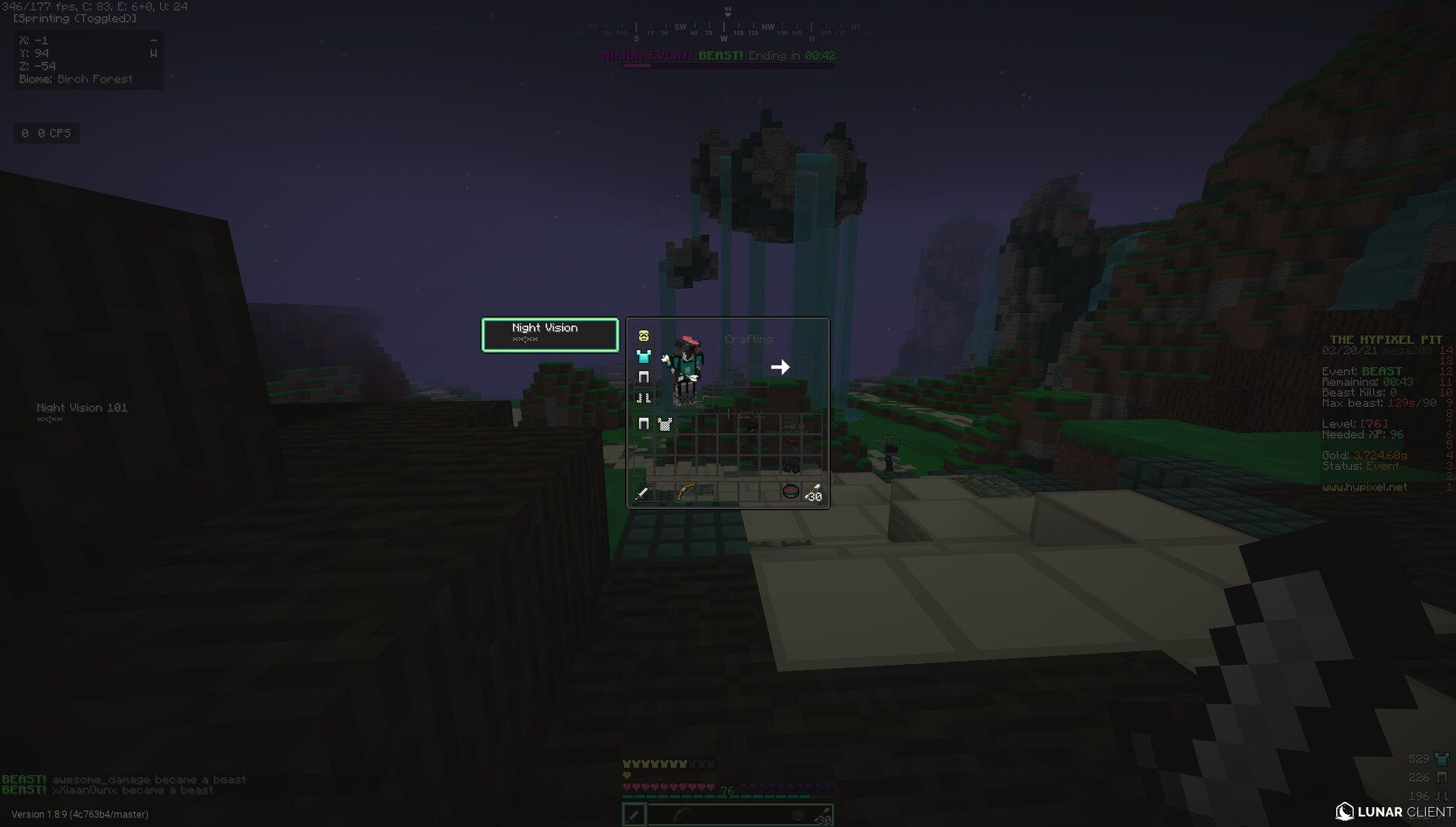 Aluzion Dark Transparent GUI Overlay 1.8.9 Minecraft Texture Pack