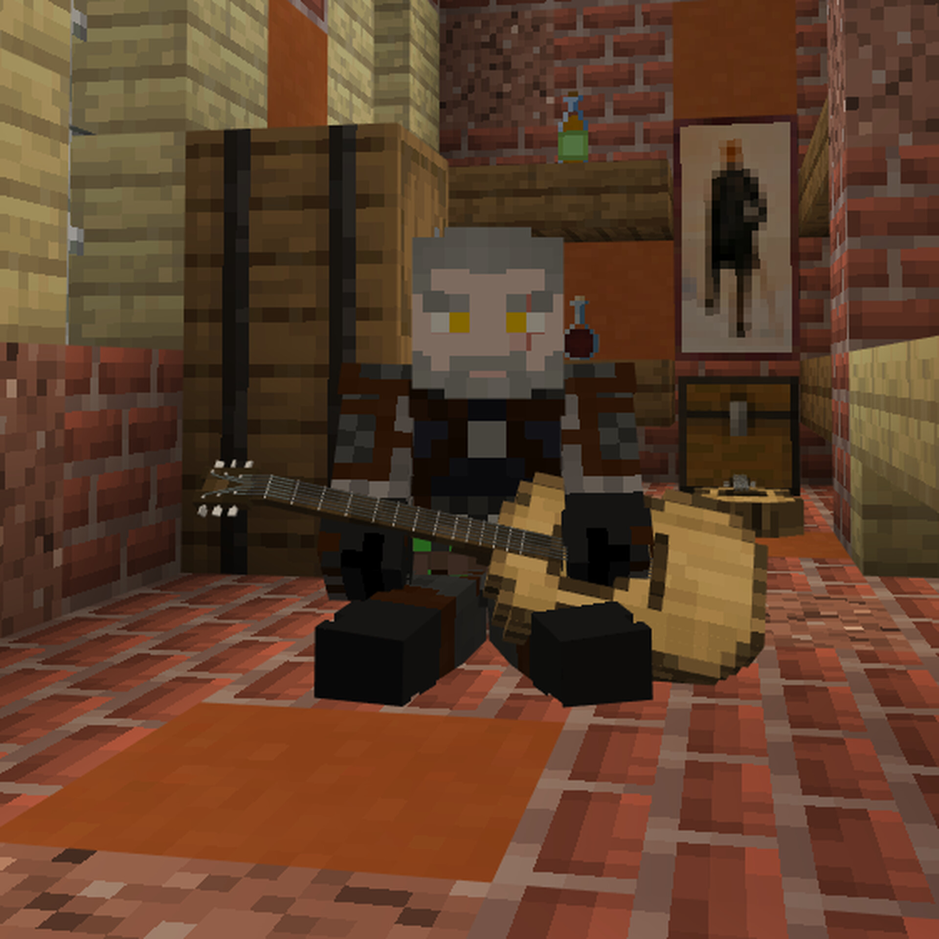 3D Models | Acoustic guitar! Minecraft Texture Pack