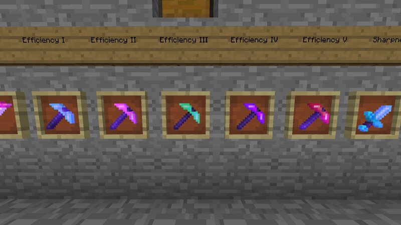 Enchantment Indication Overlay Minecraft Texture Pack