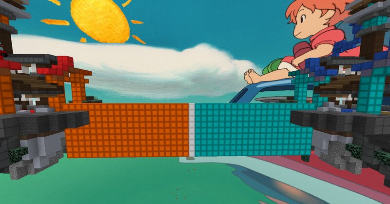 Orange & Blue Bridge Overlay Minecraft Texture Pack