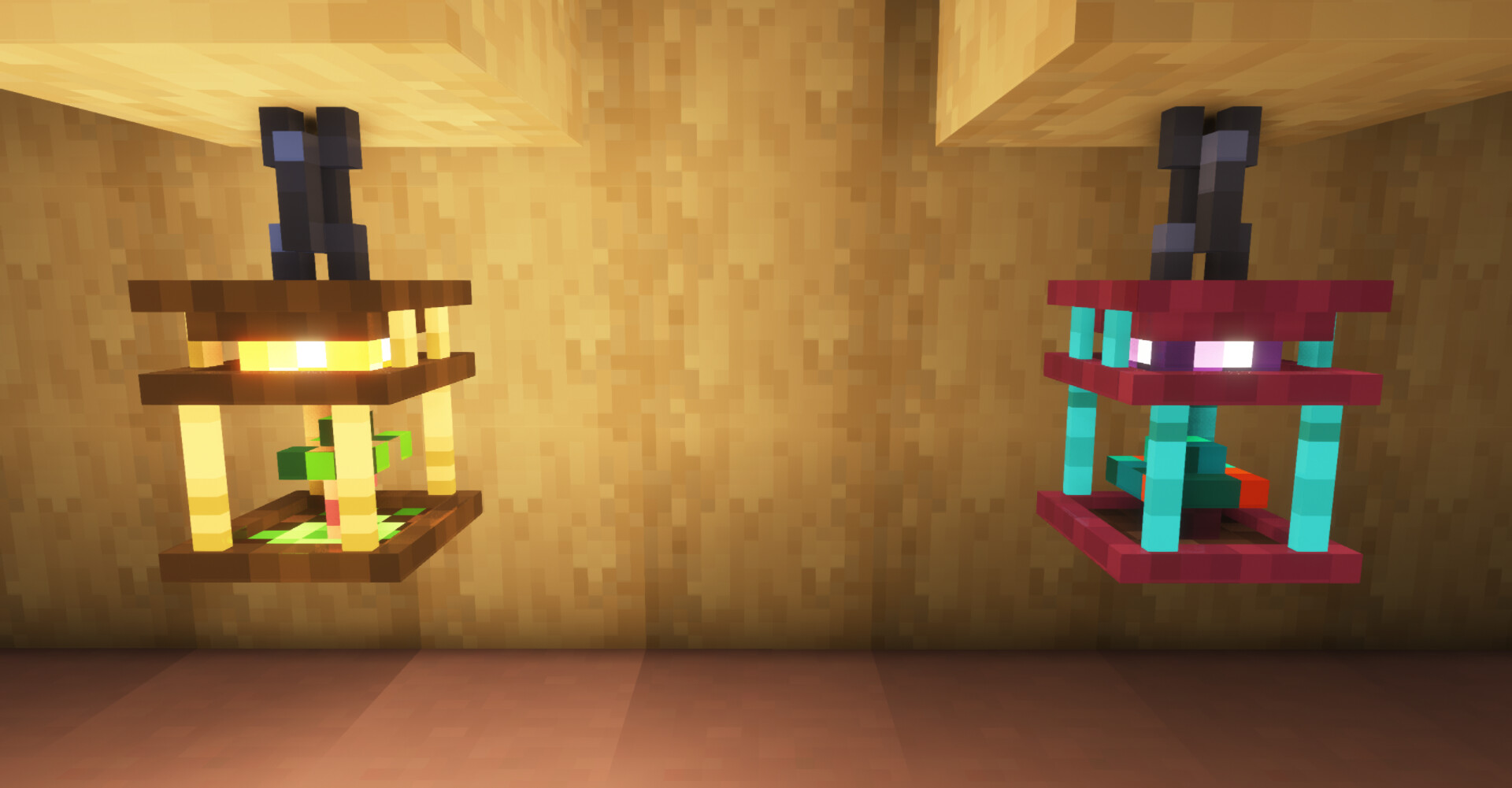Natural Lanterns !! 3D Wooden Lanterns (No optifine) Minecraft Texture Pack