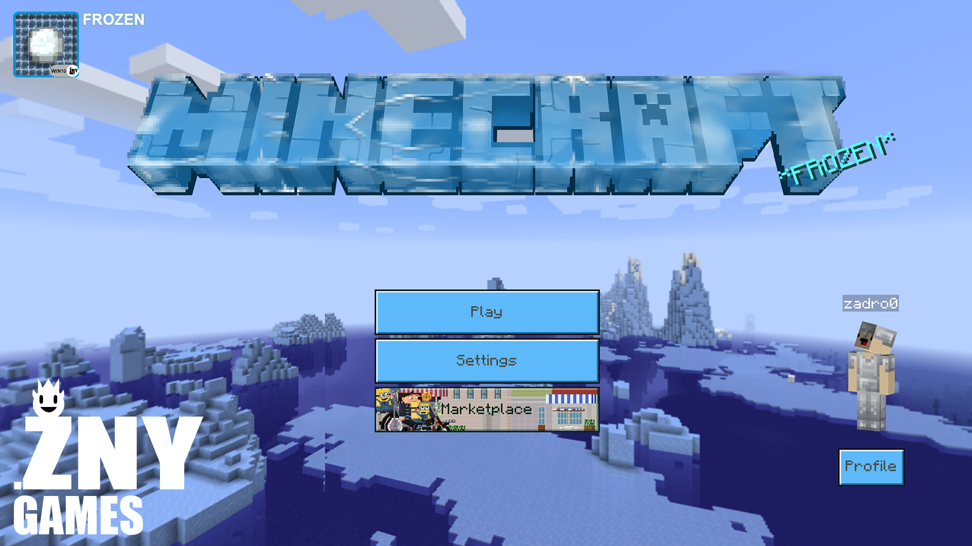 FROZEN [BEDROCK] 🧊 Minecraft Texture Pack