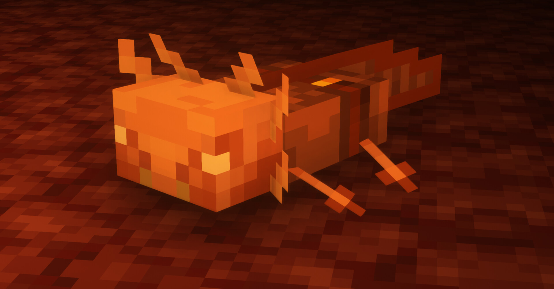 Nether axolotls! Minecraft Texture Pack