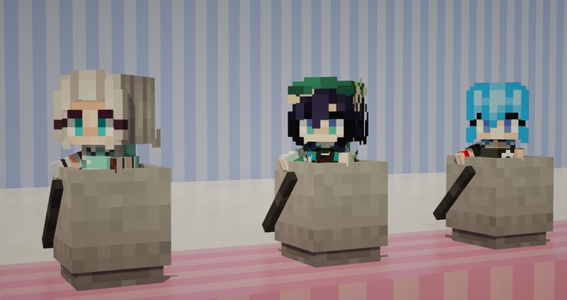 Trans Bucket: Felix Argyle, Astolfo and more! Minecraft Texture Pack