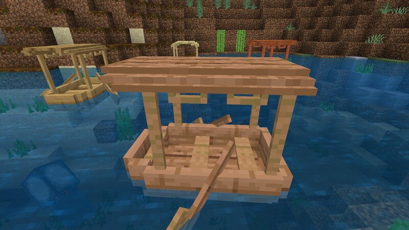 [Bedrock] Cute and Better Boats !! Minecraft Texture Pack