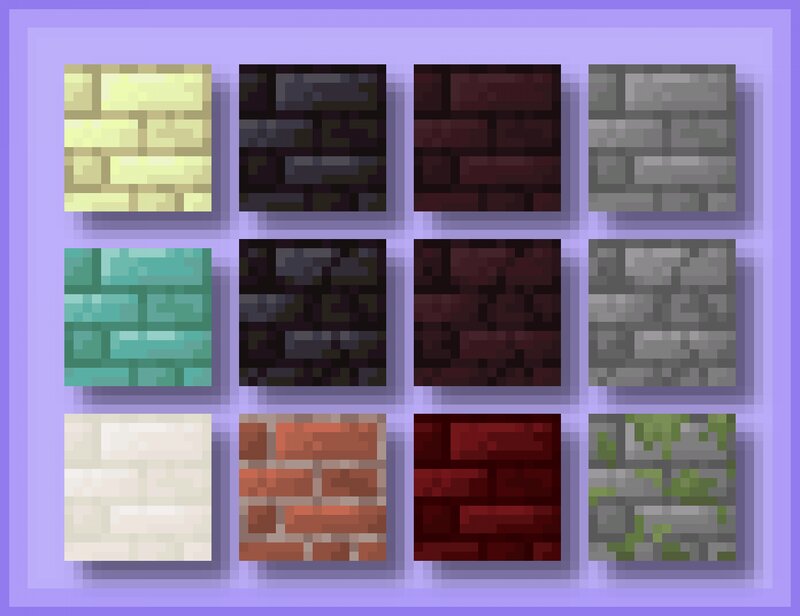 Tiles Replace Bricks - Java Minecraft Texture Pack