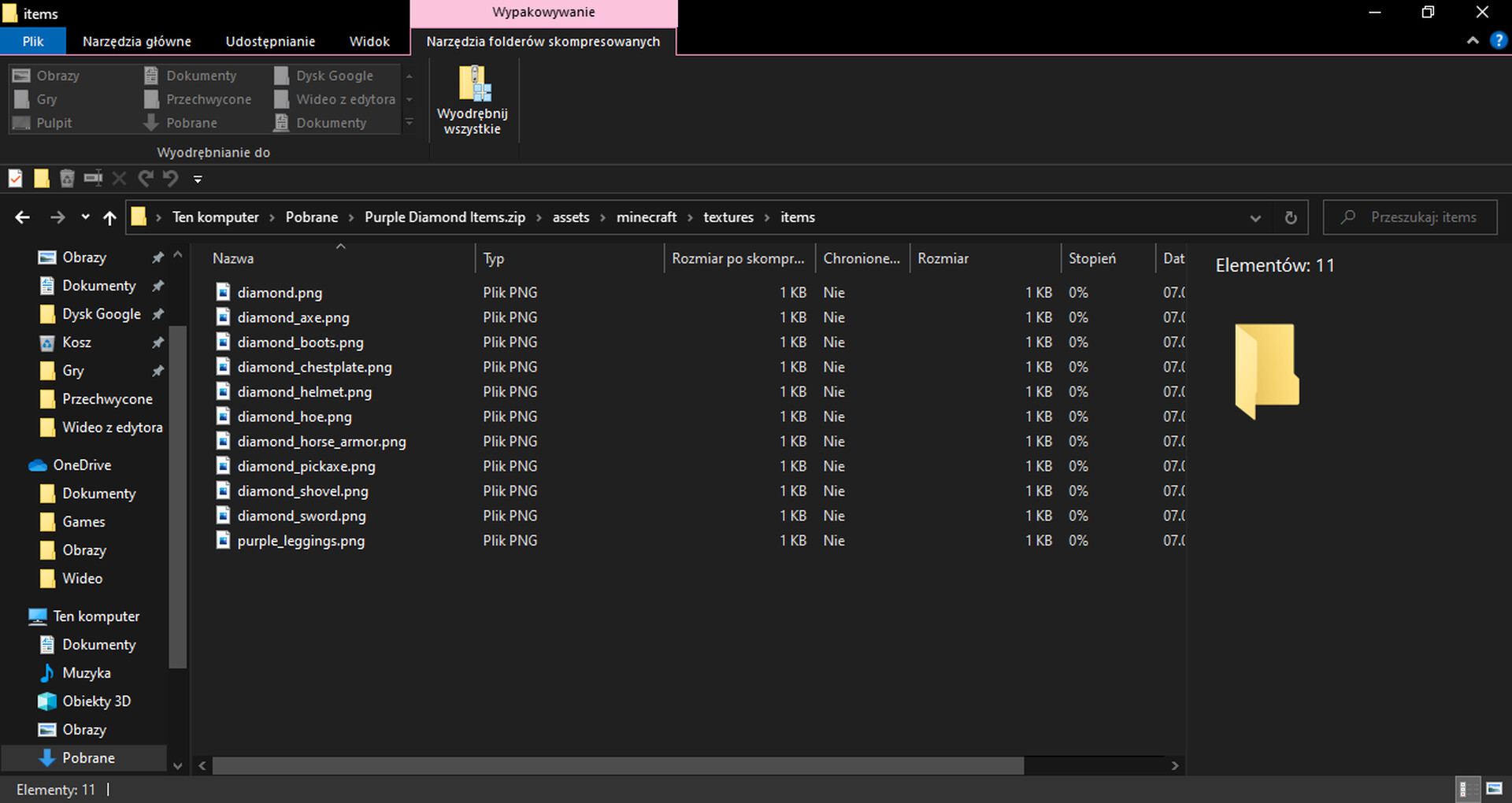 Purple Diamond Items [Java Edition] Minecraft Texture Pack