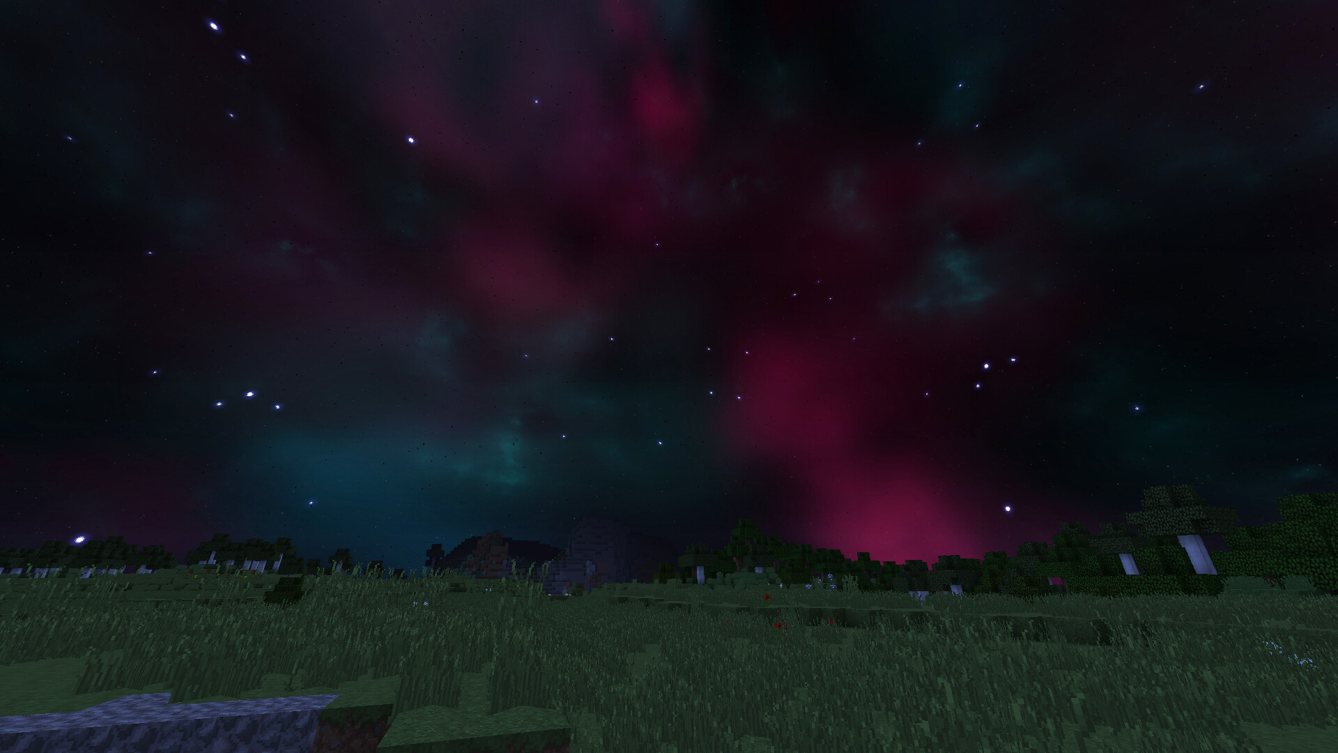 BlayzRoc's Night Sky - Pink/Cyan Nebula [1024x] Minecraft Texture Pack