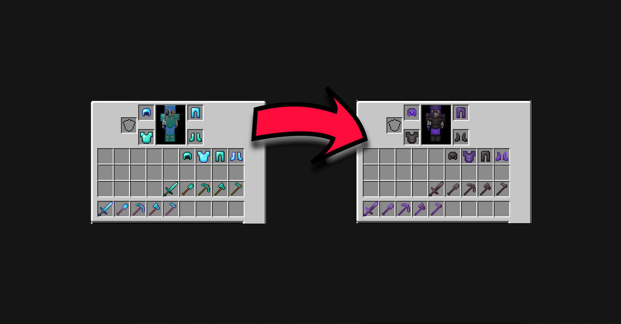 Fake Netherite Set Minecraft Texture Pack