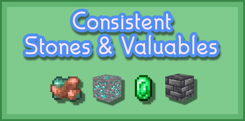 Consistent Stones/Valuables - Bedrock Minecraft Texture Pack