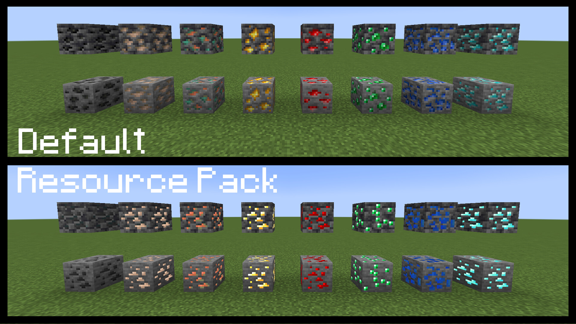 Old Style Emissive Ores Minecraft Texture Pack