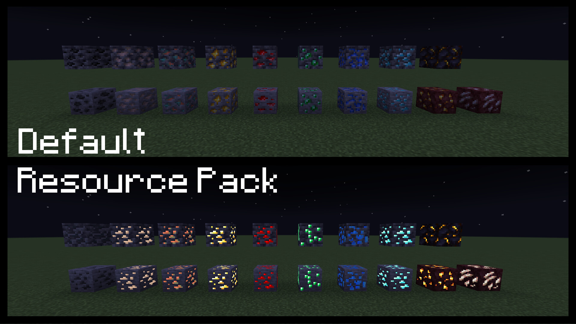 Old Style Emissive Ores Minecraft Texture Pack