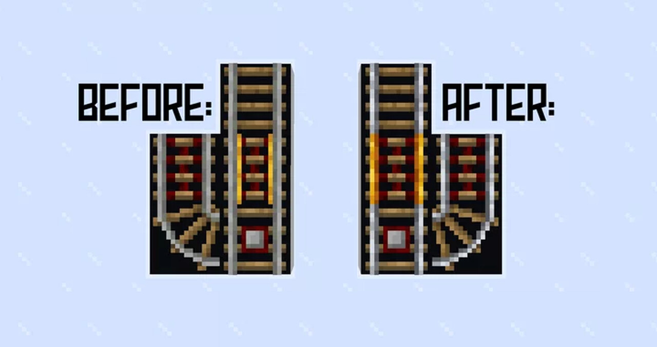 Shinier Rails | Bedrock Edition Minecraft Texture Pack