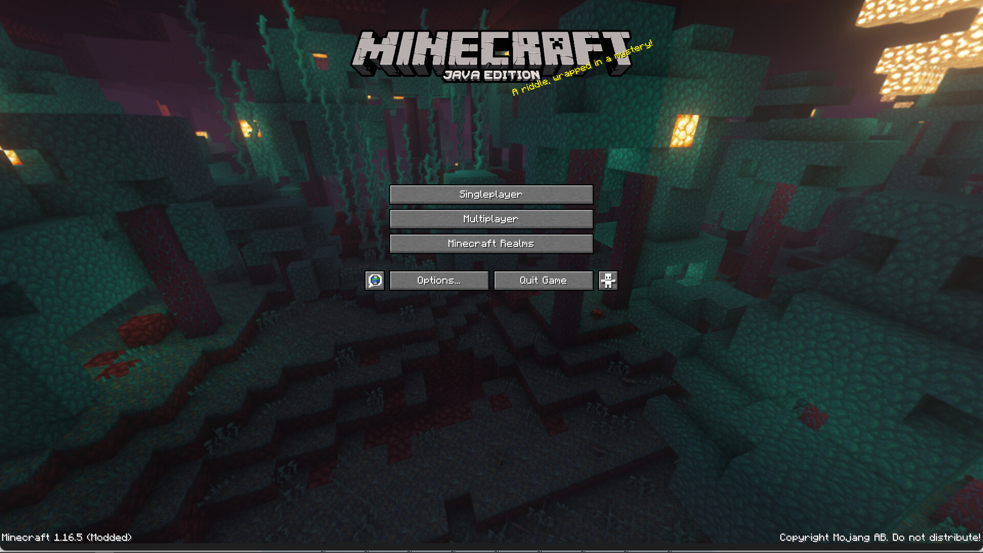 Warped Forest - Nether Panorama with Shader! Minecraft Texture Pack