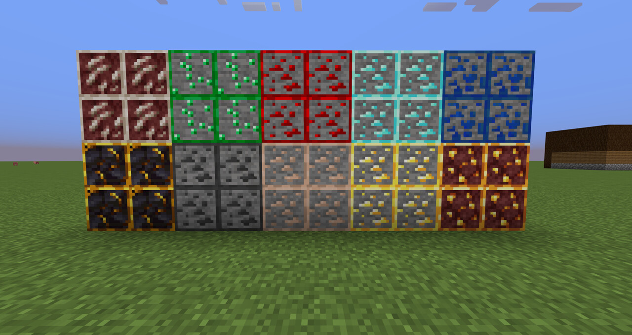 Connected Vanilla Tweaks Ore Borders Minecraft Texture Pack