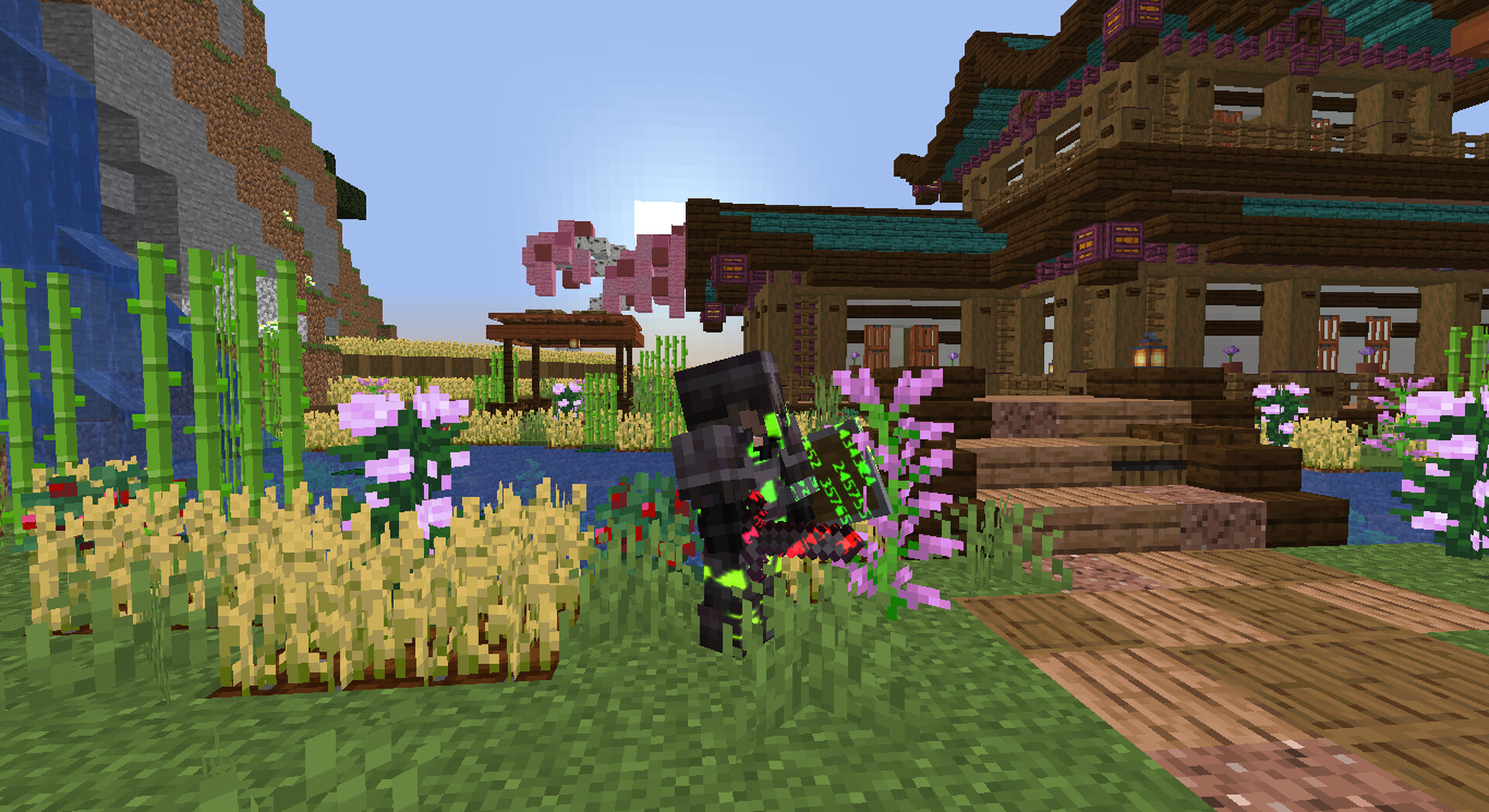 Matrix code enthantment glint BUT its Rainbow Minecraft Texture Pack