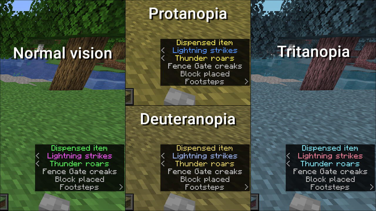 Subtitle Color Highlights Minecraft Texture Pack