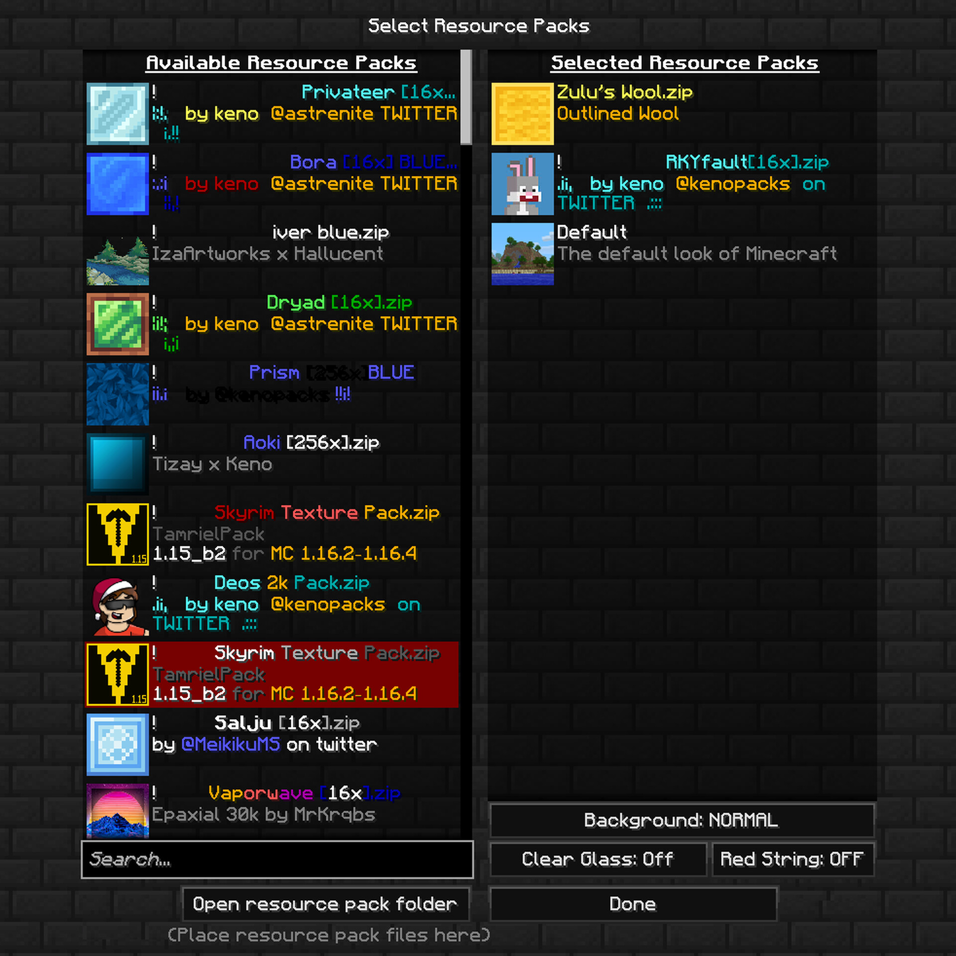 Zulu's Outlined Wool Minecraft Texture Pack