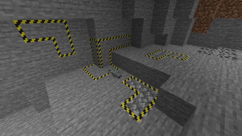 Infested Block Caution Stripes Minecraft Texture Pack