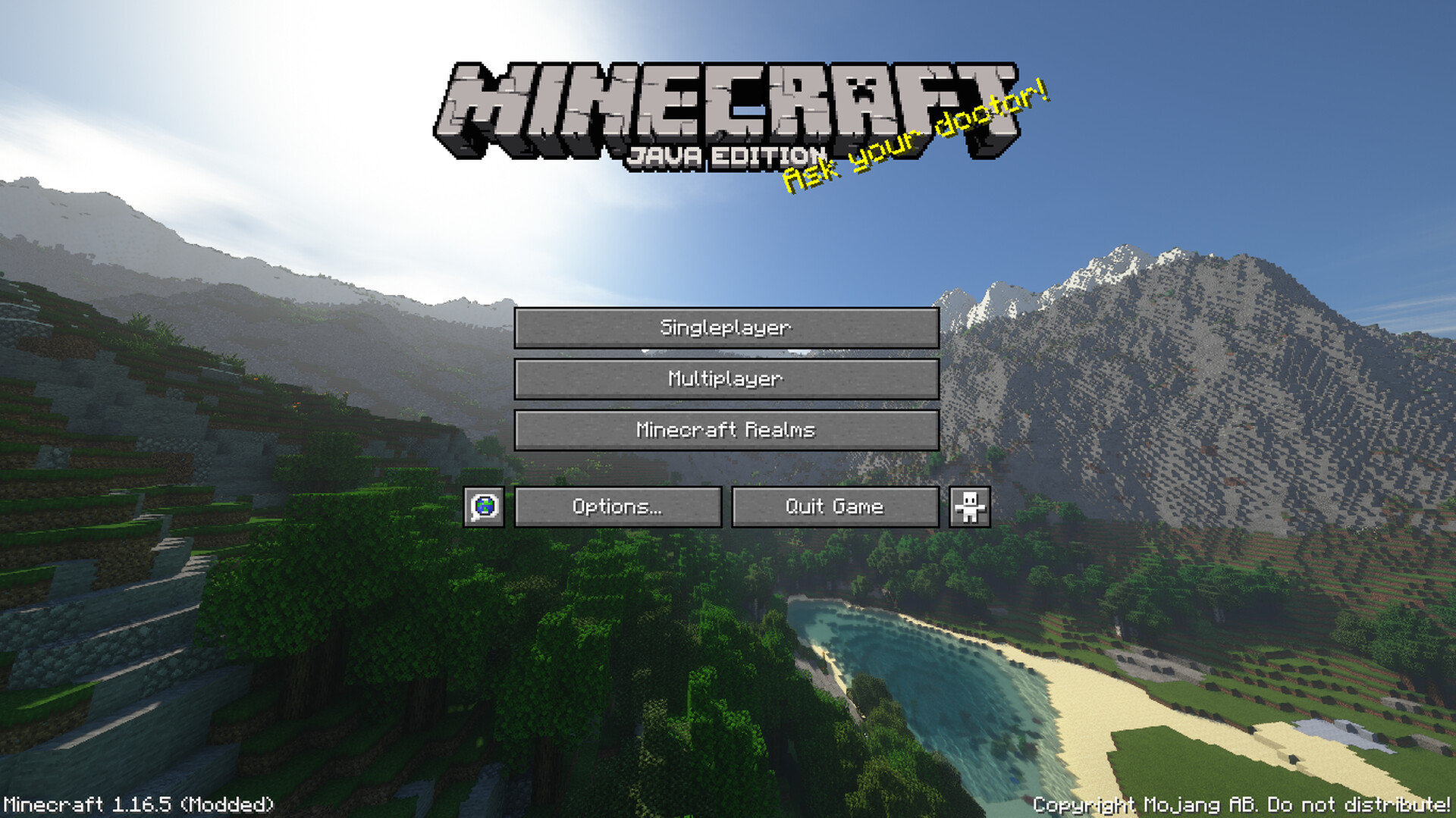 "Mountain" Menu texture-pack Minecraft Texture Pack