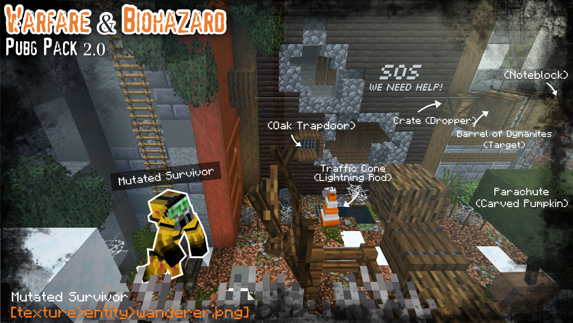 Pubg Pack 2 -Warfare and Biohazard Minecraft Texture Pack