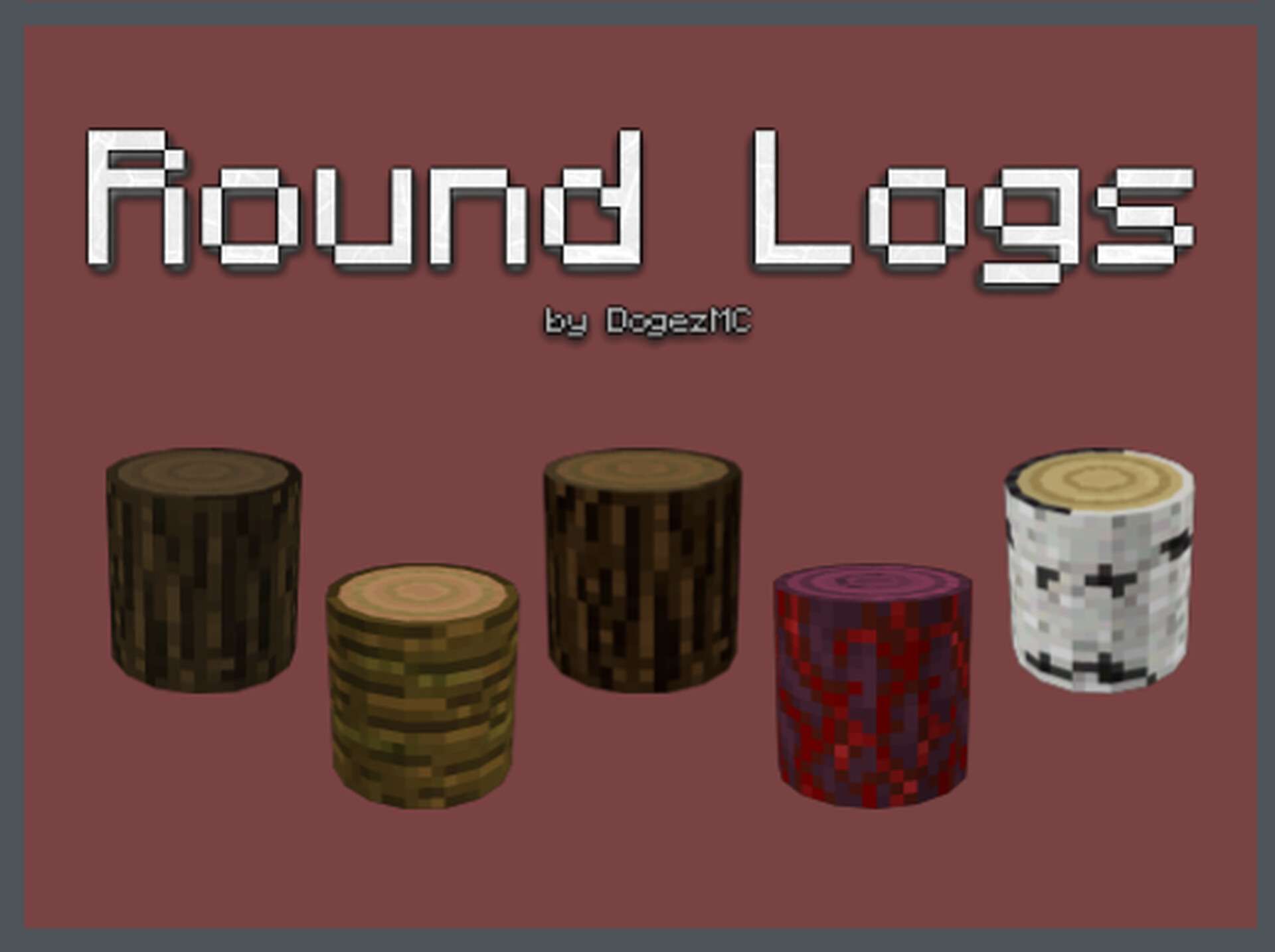 [1.16.5+] Round Logs (3D) - No Optifine Required Minecraft Texture Pack
