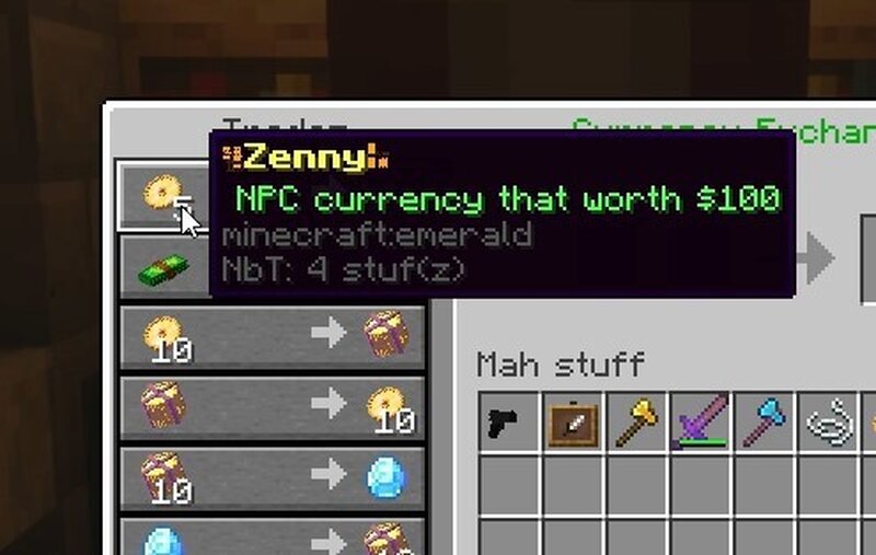 Zenny - (Golden Coin Money) Minecraft Texture Pack