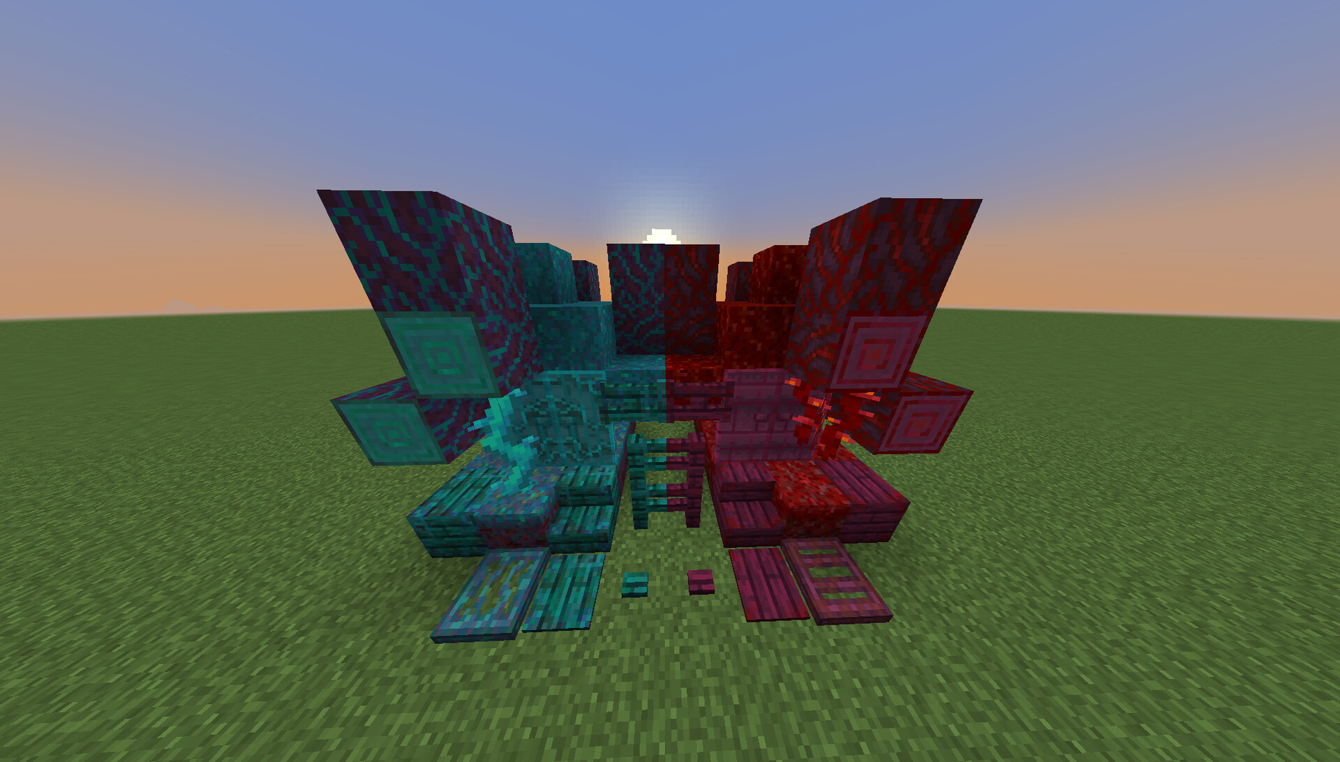 Animated Crimson and Warped Blocks Minecraft Texture Pack