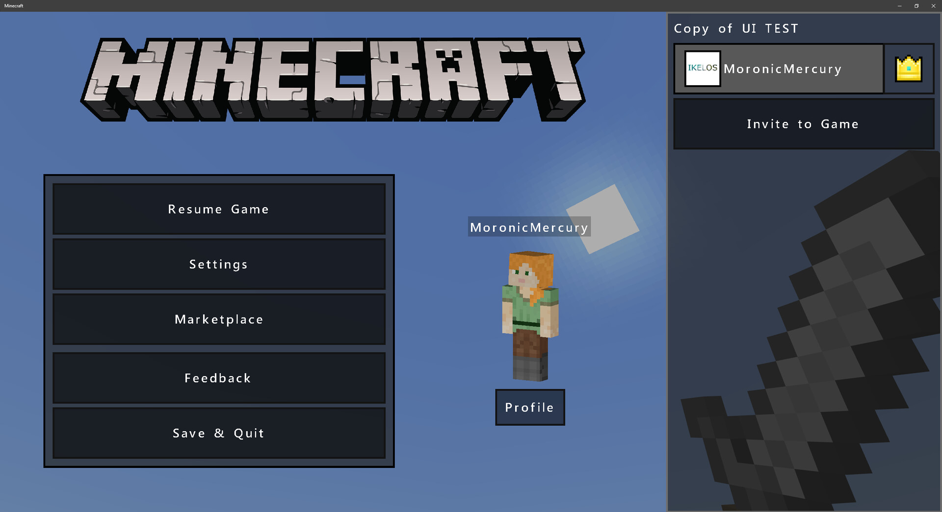 Ikelos Clean UI (Bedrock) Minecraft Texture Pack
