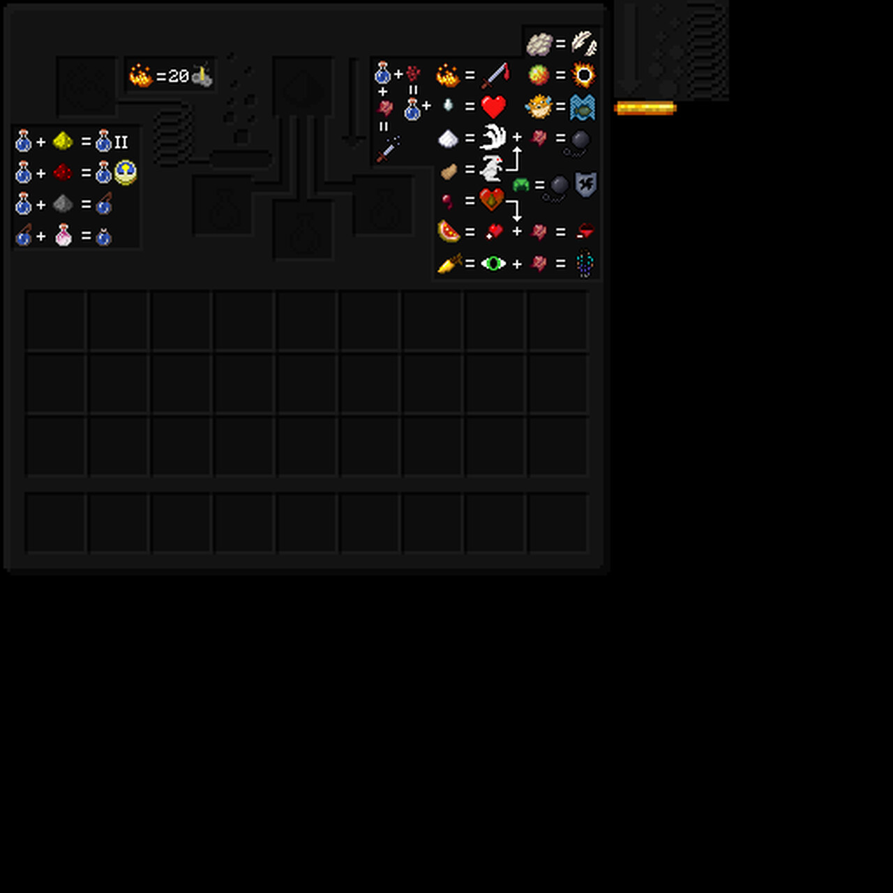 Brewing Cheatsheet GUI (Vanilla textures+Darkmode) -ZD- Minecraft ...