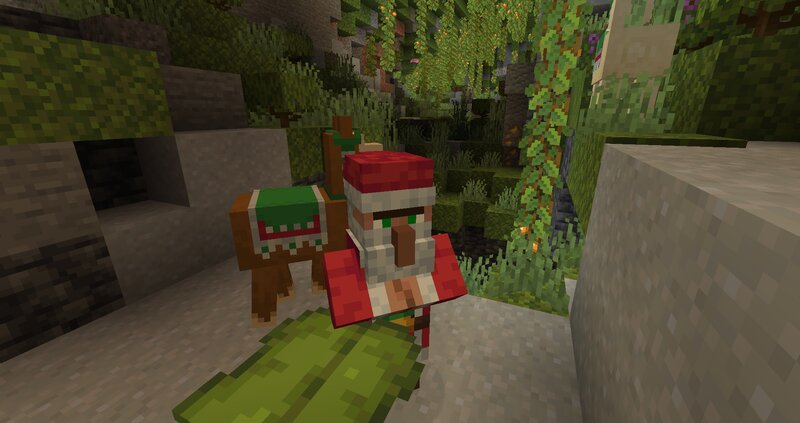 Wandering Trader Santa Minecraft Texture Pack