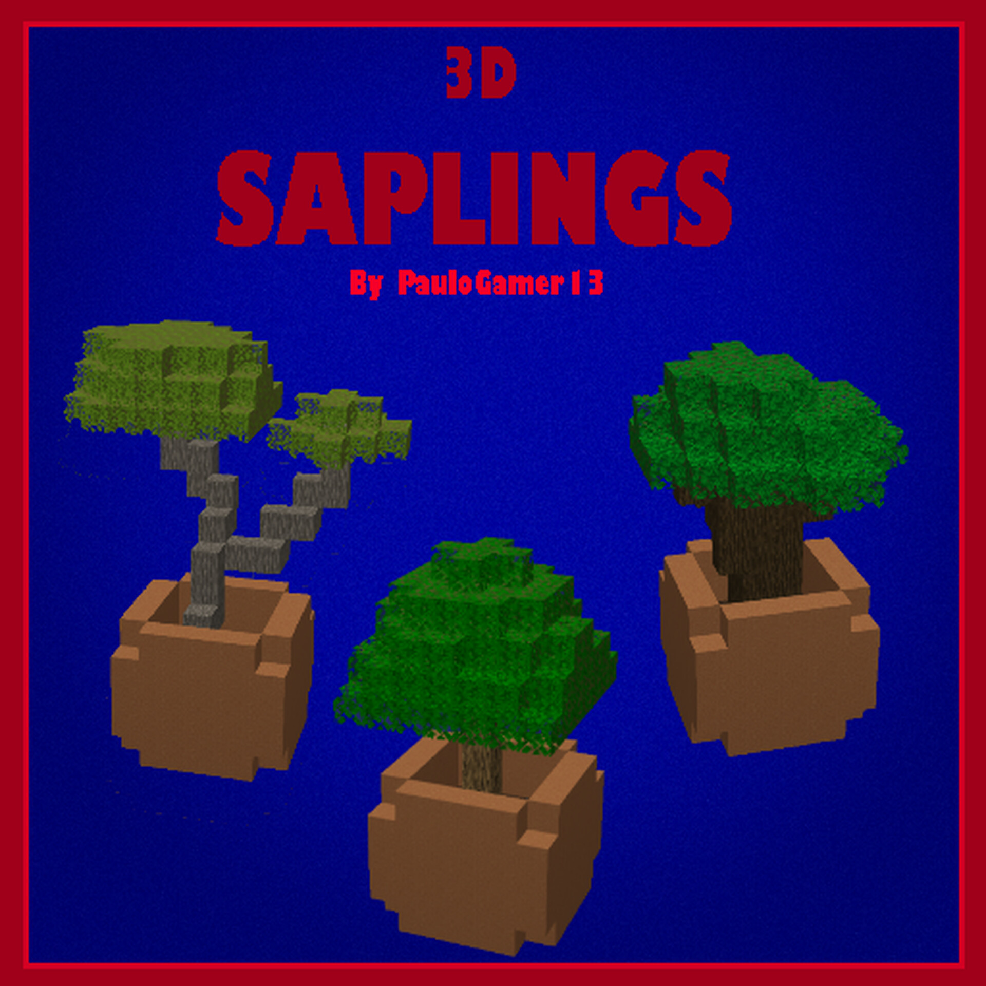 3D Saplings For 1.17.1 [V1.0] Minecraft Texture Pack
