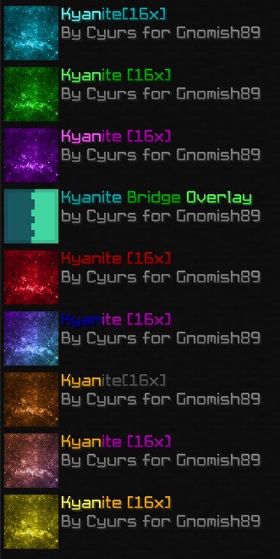 kyanite [16x] + recolors Minecraft Texture Pack