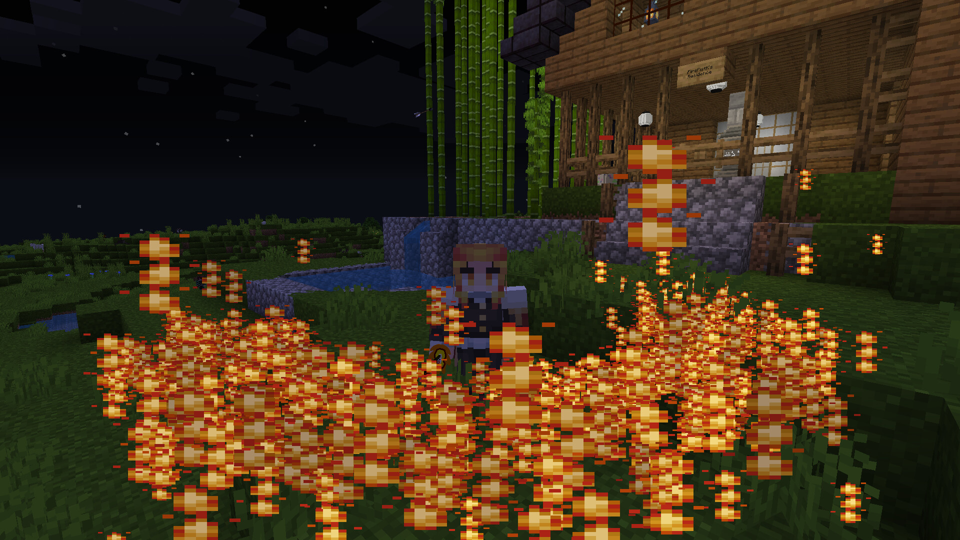 Demon Slayer Flame Breathing Particles Minecraft Texture Pack