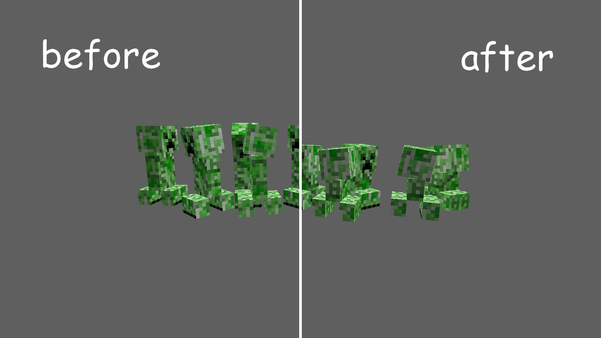 short creepers | 1.17.x Minecraft Texture Pack