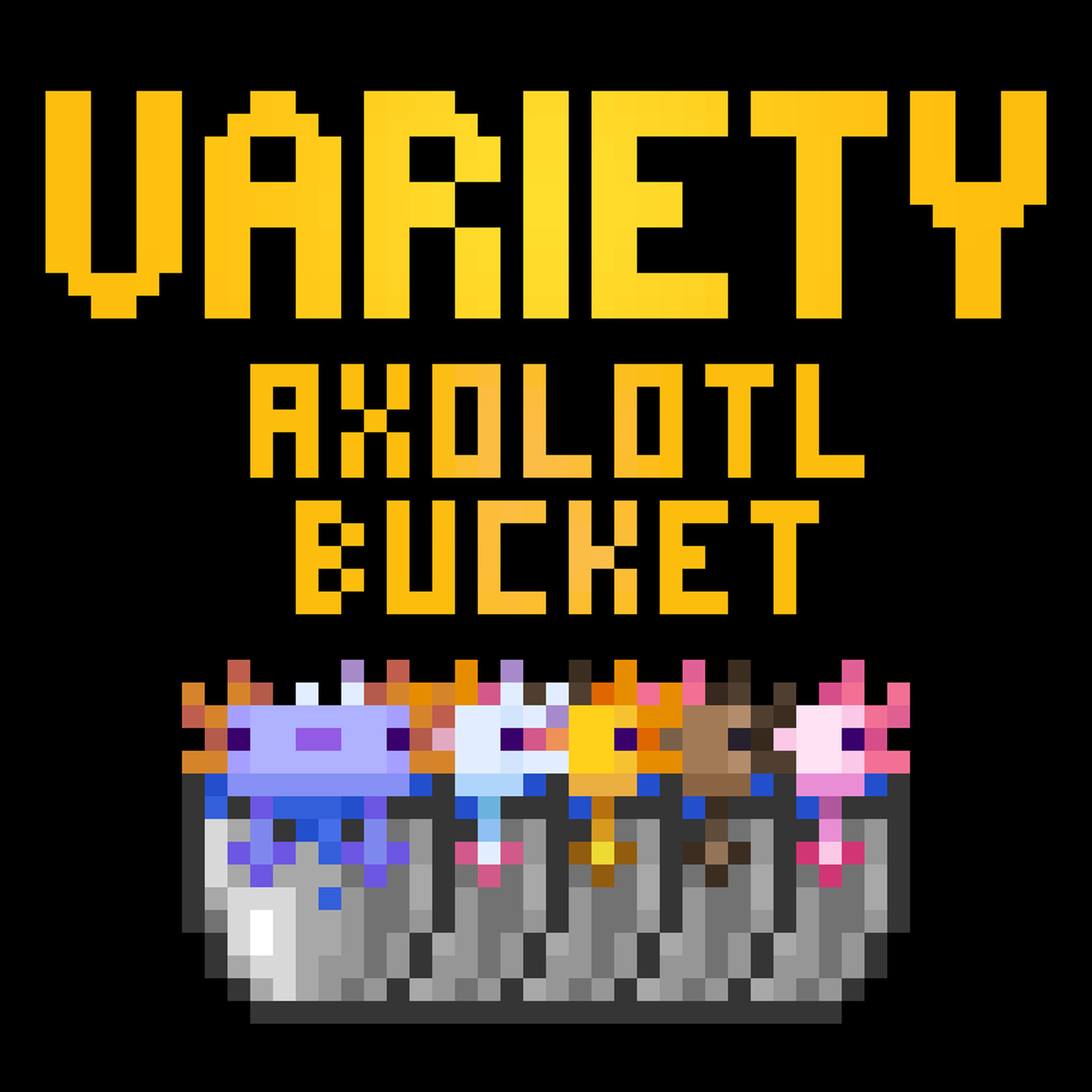 Variety Axolotl Bucket Minecraft Texture Pack