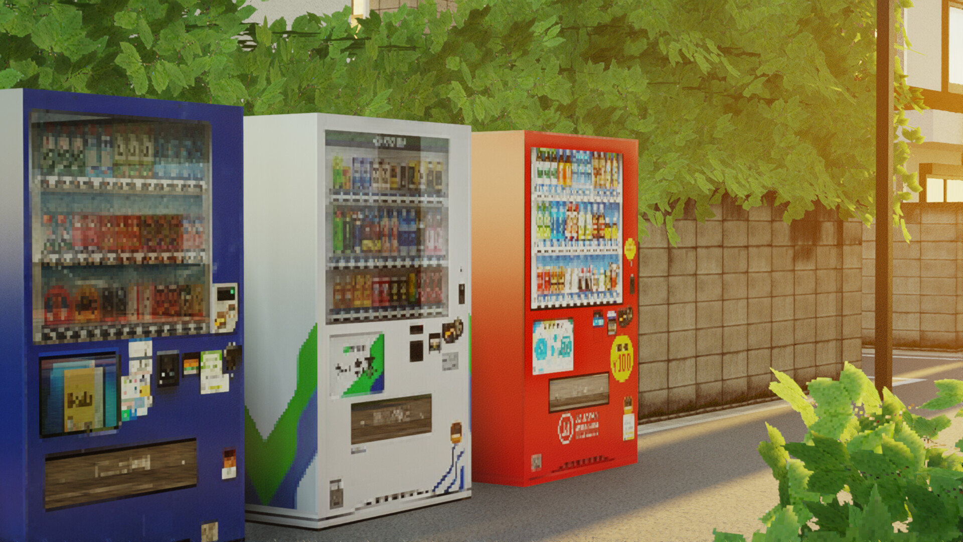 Japanese vending machines 【自動販売機】Anime Realistic PBR Textures Minecraft ...