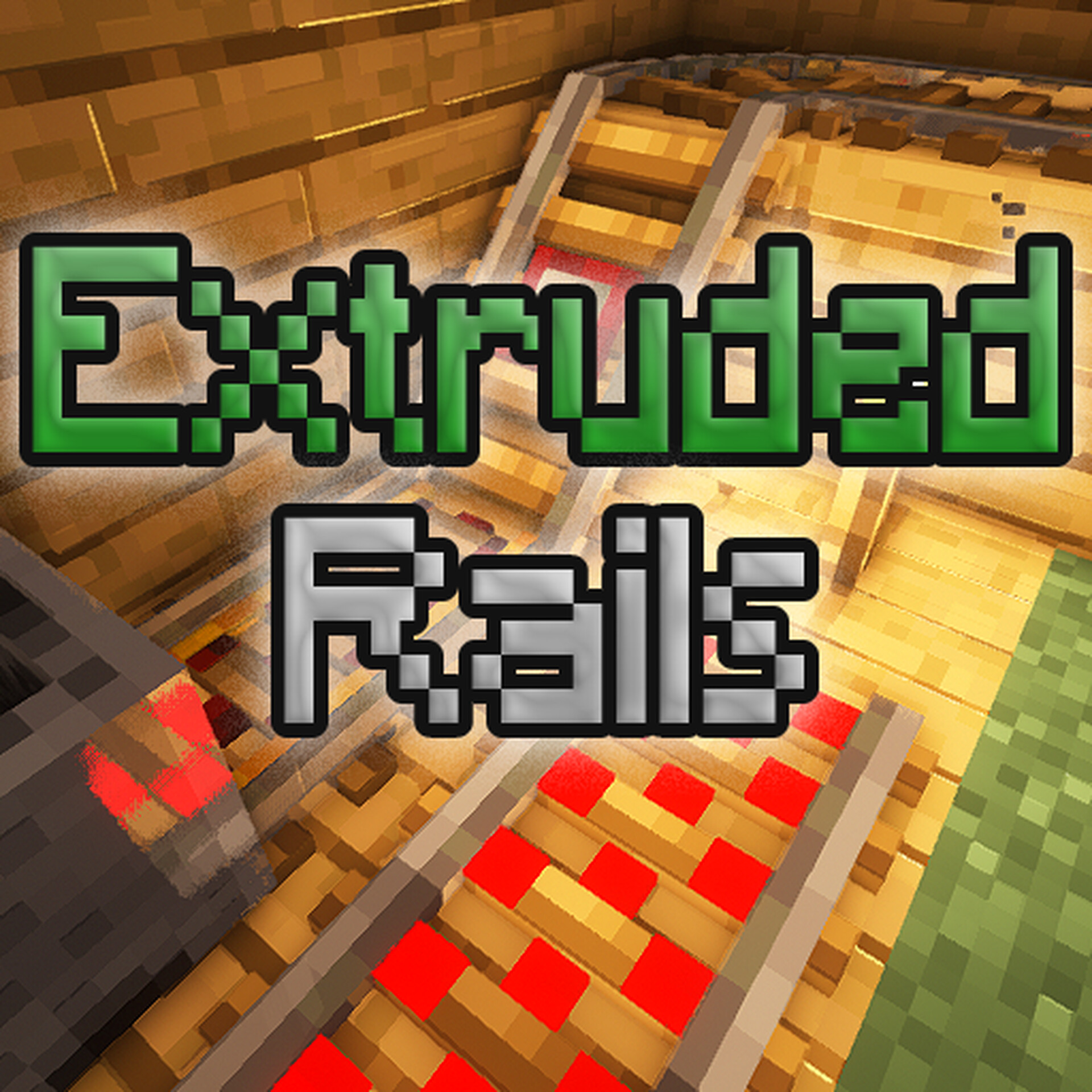 Default Extruded Rails - 3D Rails! Minecraft Texture Pack