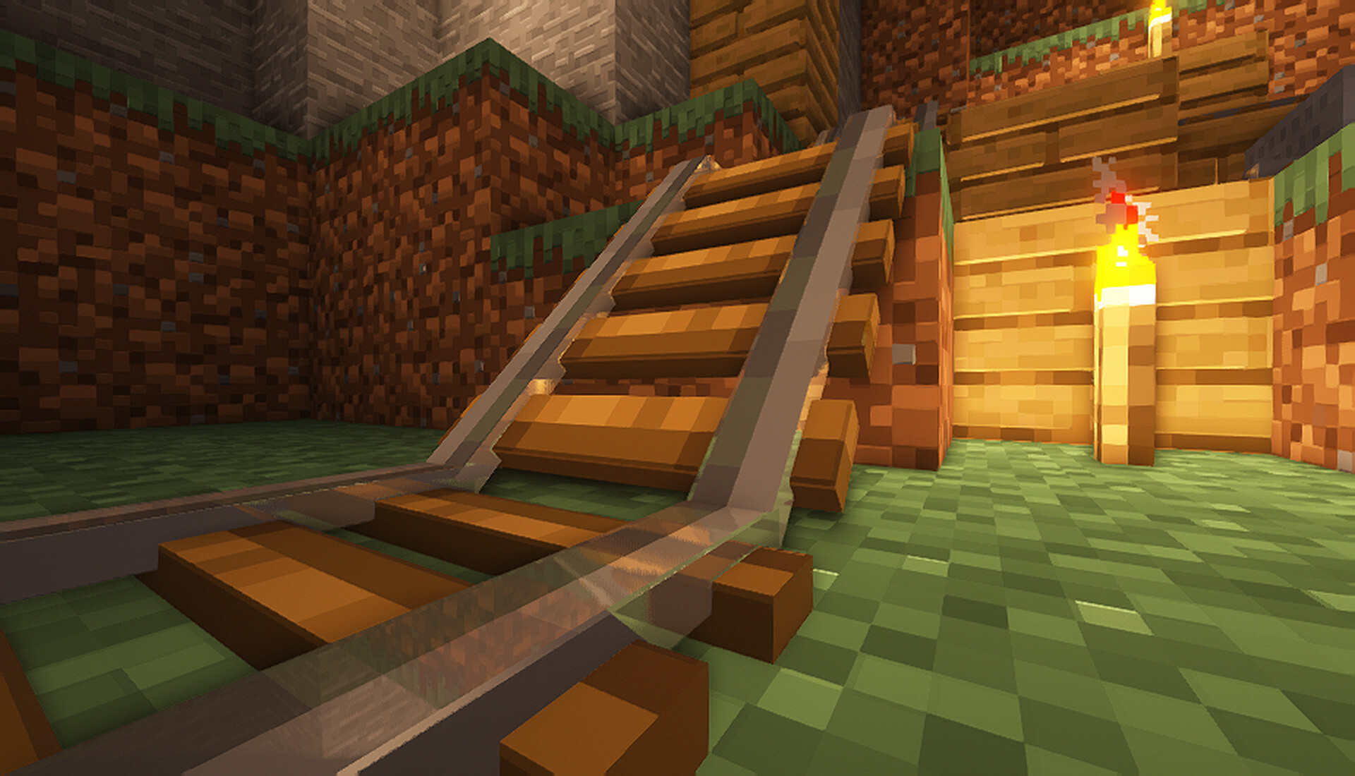 Default Extruded Rails - 3D Rails! Minecraft Texture Pack