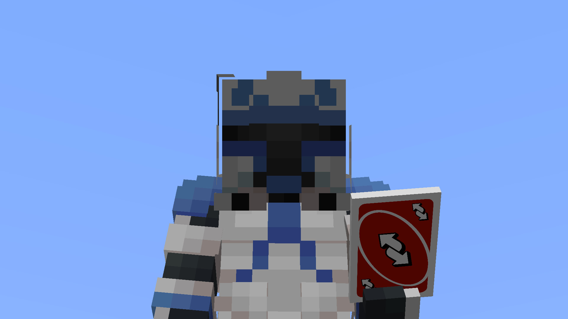 Red Uno Reverse Card Totem Minecraft Texture Pack