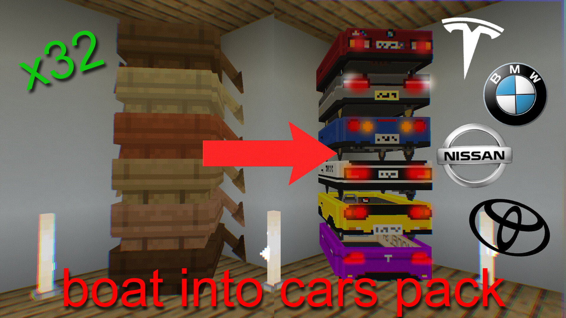 minecraft boats into drift cars Minecraft Texture Pack