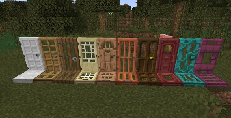 Doors with holes and matching trapdoors Minecraft Texture Pack